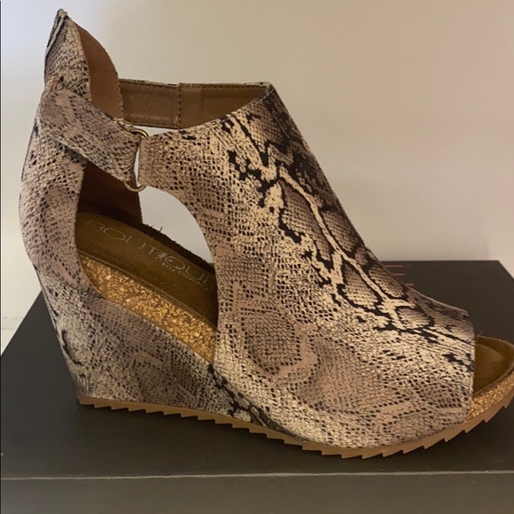 Boutique by Corkys | Shoes | Boutique By Corkys Snake Print Wedge Sandal | Poshmark